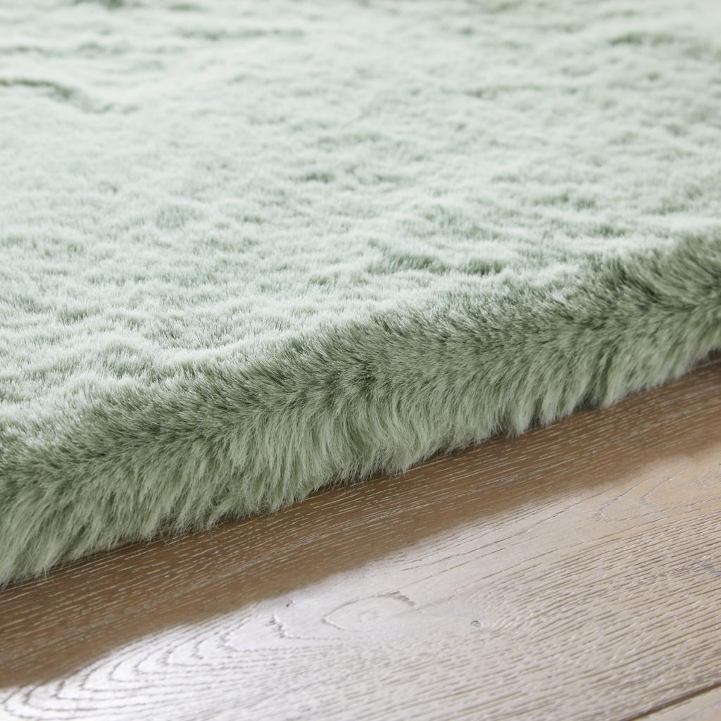 Heavenly Super Soft Plush Deep Pile Shaggy HEA101 Sage Green Rug