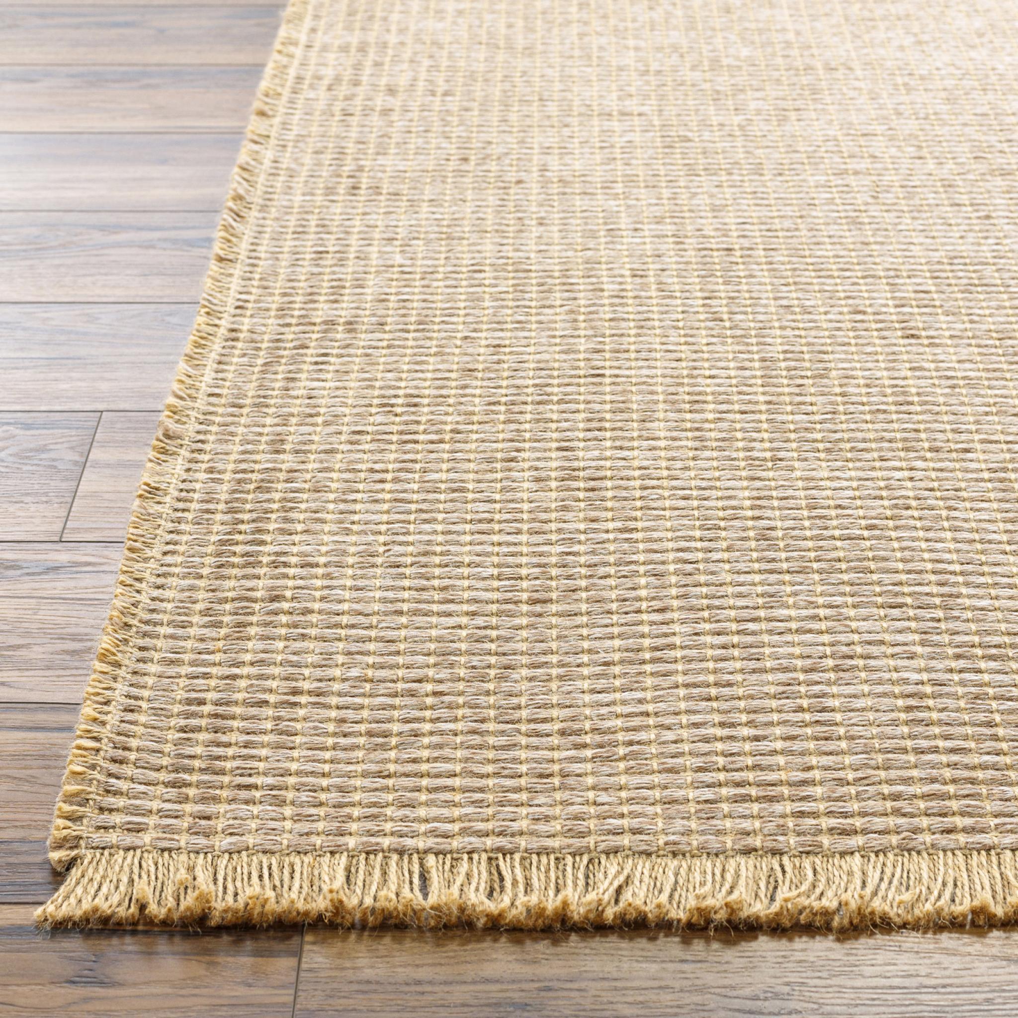Kimi Becki Owens & Surya Solid and Border BOKM2303 Boho Jute Area Light ...